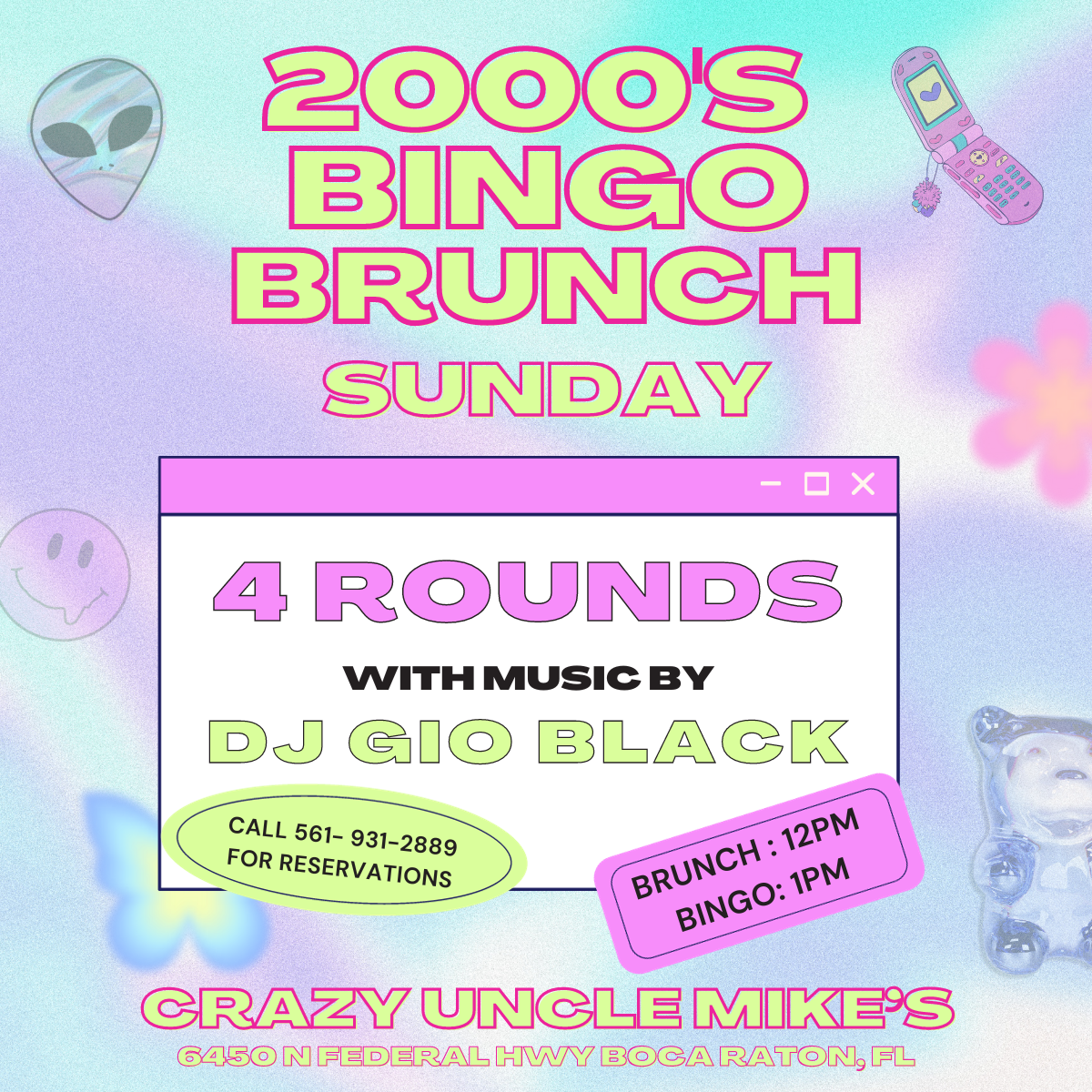 2000's Bingo Brunch - Crazy Uncle Mikes