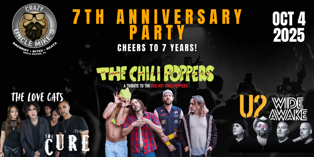 7th Anniversary Party: The Love Cats, Wide Awake, & The Chili Poppers ...